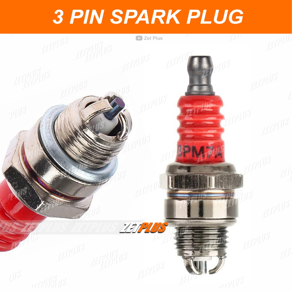 Jual BUSI RACING ZK 3 PIN /pengapian kepala 3/spark plug racing mini ...