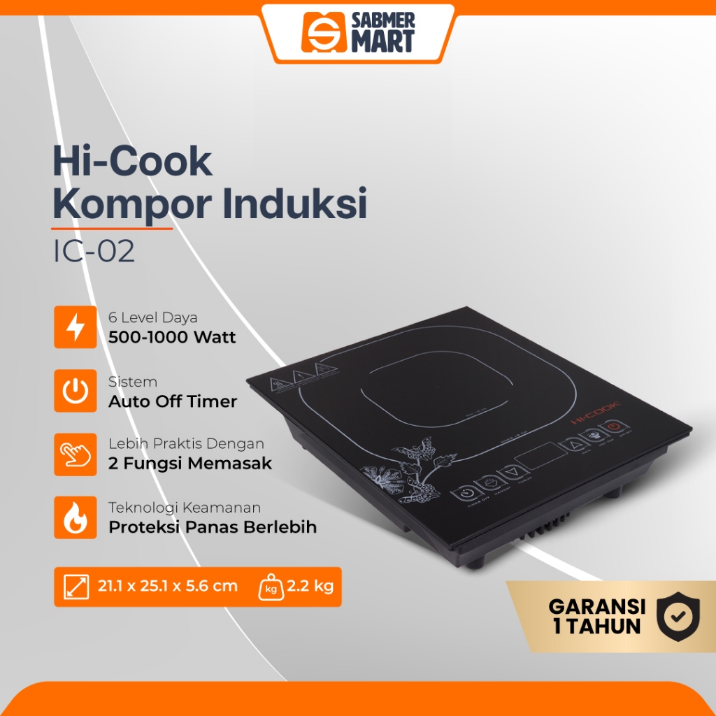 Jual Kompor Induksi Low Watt / Induction Stove Hi-Cook Tipe IC-02 ...