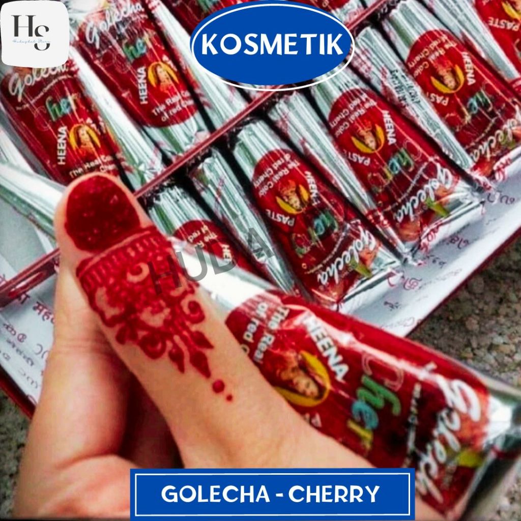 Jual Heena Henna Hena Magic Golecha BPOM Warna Maroon Red Hitam Cokelat ...