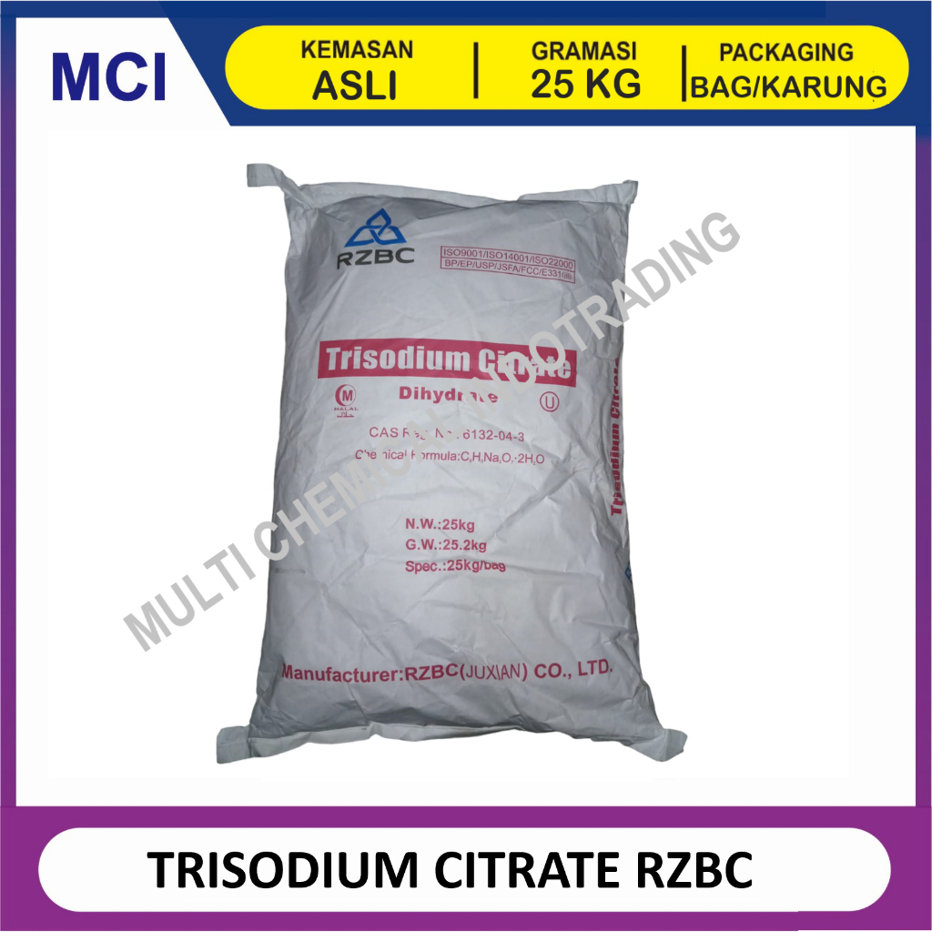Jual TRI SODIUM SITRAT / TRISODIUM CITRATE Ex RZBC - 1 BAG 25 KG ...