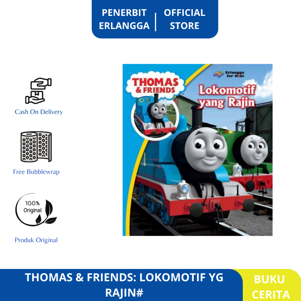Jual [Erlangga Official] Buku Cerita Anak: Thomas & Friends: Lokomotif Yang Rajin | Shopee Indonesia