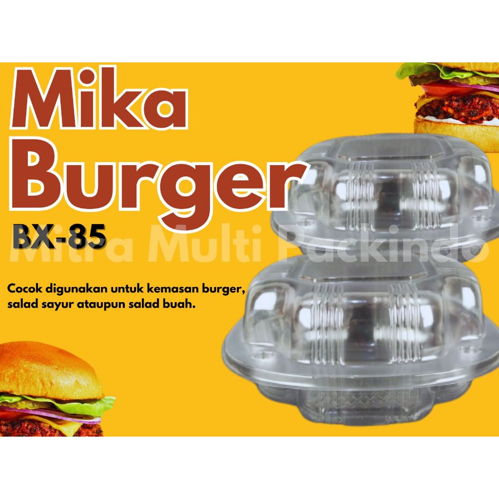 Jual Mika Burger BX 85- Mika Plastik Burger Isi 50 pcs | Mika Salad ...