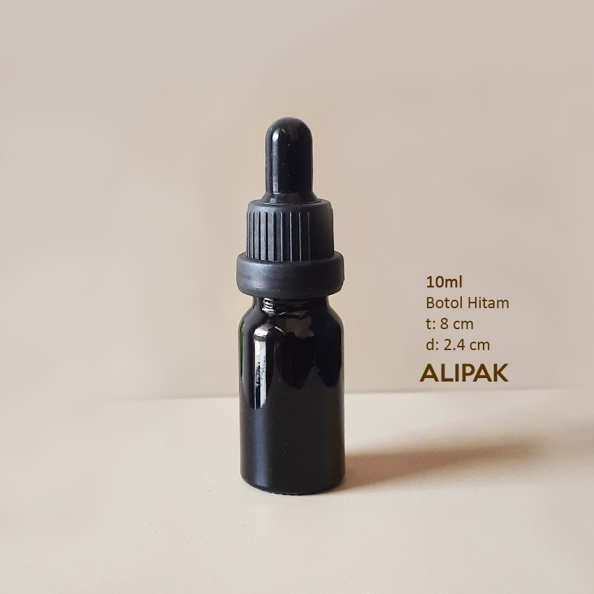 Jual BOTOL PIPET 10ML HITAM TEBAL RING SEGEL TOPI HITAM | Shopee Indonesia