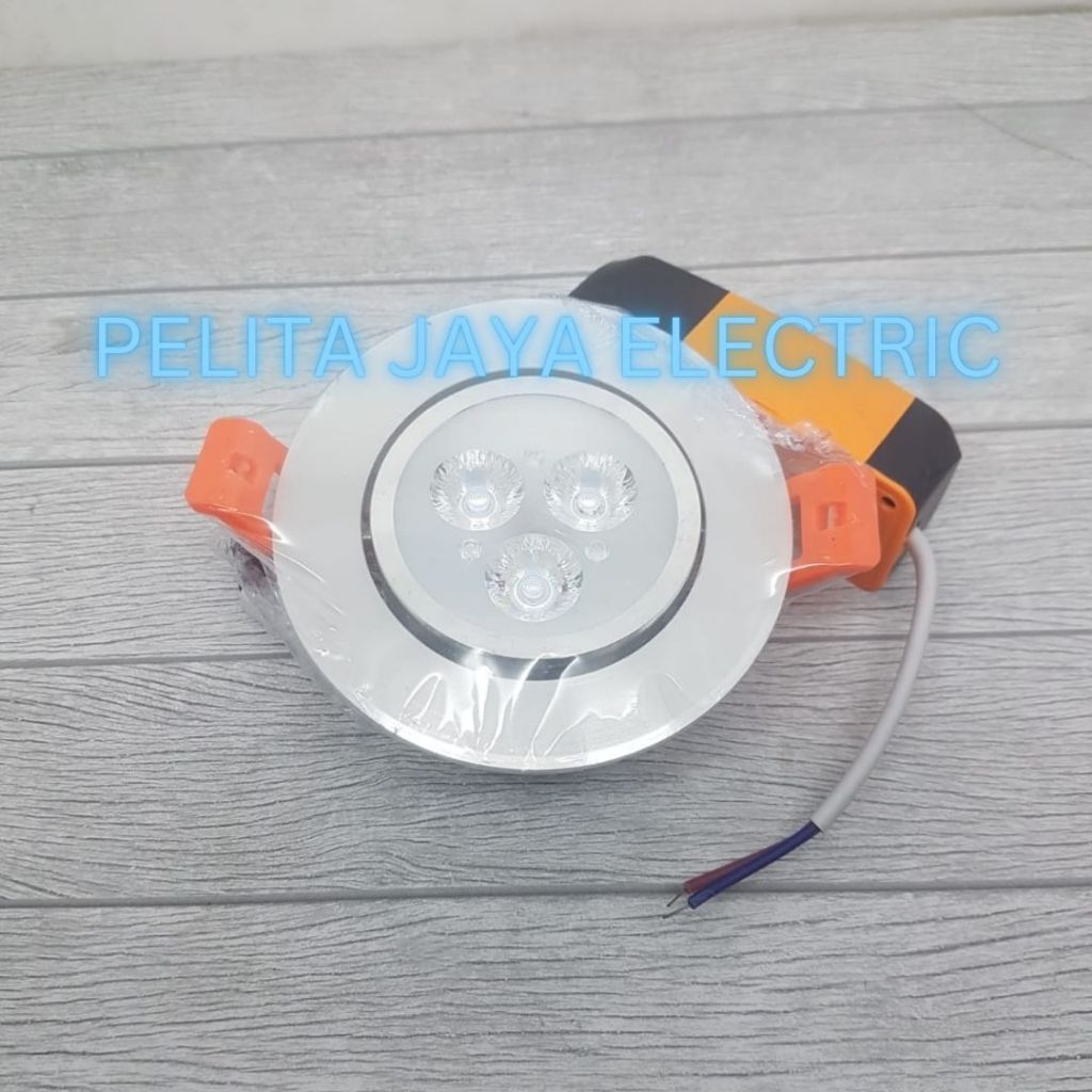 Jual DOWNLIGHT LED 3 MATA PREMIUM QUALITY PRODUCT, BODY SILVER CAHAYA ...