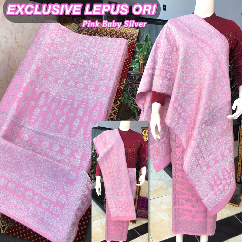 Jual Songket Lepus Halus Exclusive Pink,Peach,Rose Gold,Salem,Peach/ Songket Tenun Palembang ...