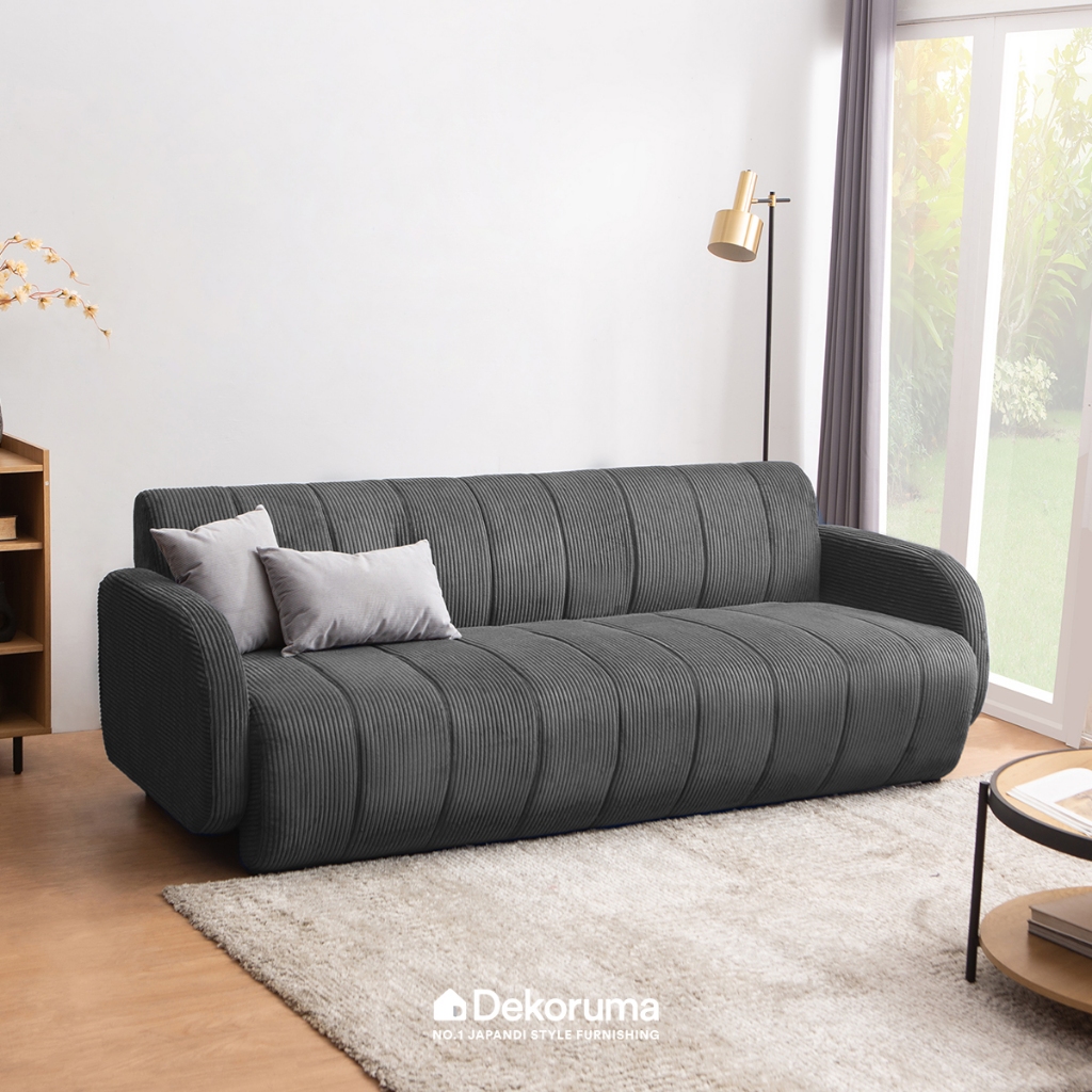 Jual Dekoruma SUI Sofa Tamu 3 Dudukan Kain / Sofa 3 Seater - Abu-abu ...