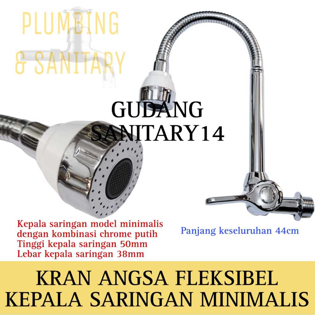 Jual Kran angsa tembok fleksibel kepala saringan kecil kran angsa ...