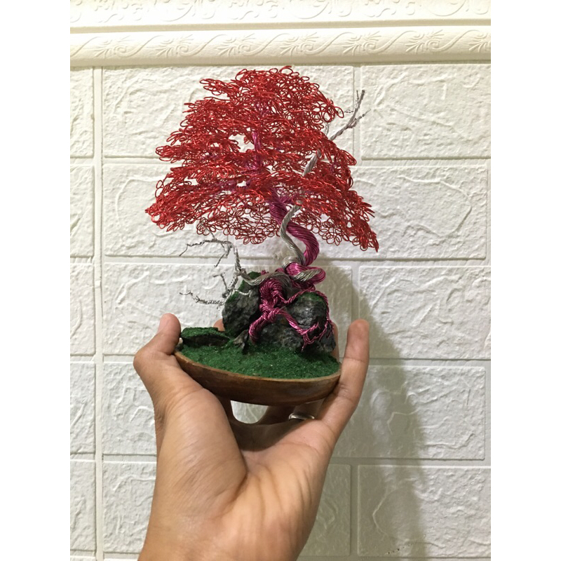 Jual miniatur pohon/ bonsai dari kawat/ kerajinan tangan/ prakarya ...