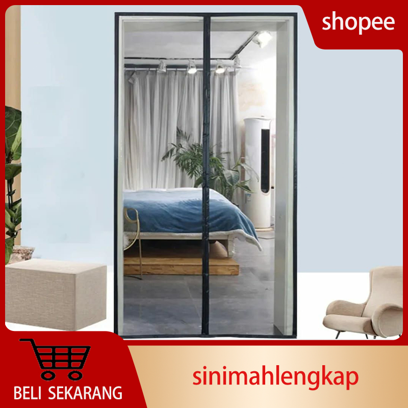 Jual Tirai Magnet Bahan SERAT KACA 90x210cm/ 100x210cm/ Tirai Pintu ...