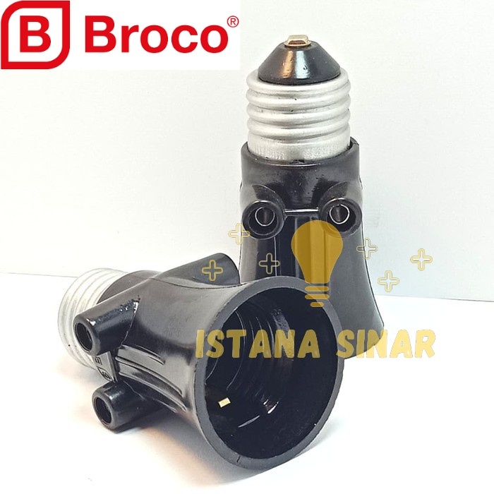 Jual Broco Fitting Lampu Kombinasi Colok E27 Hitam 226 Fiting Piting ...