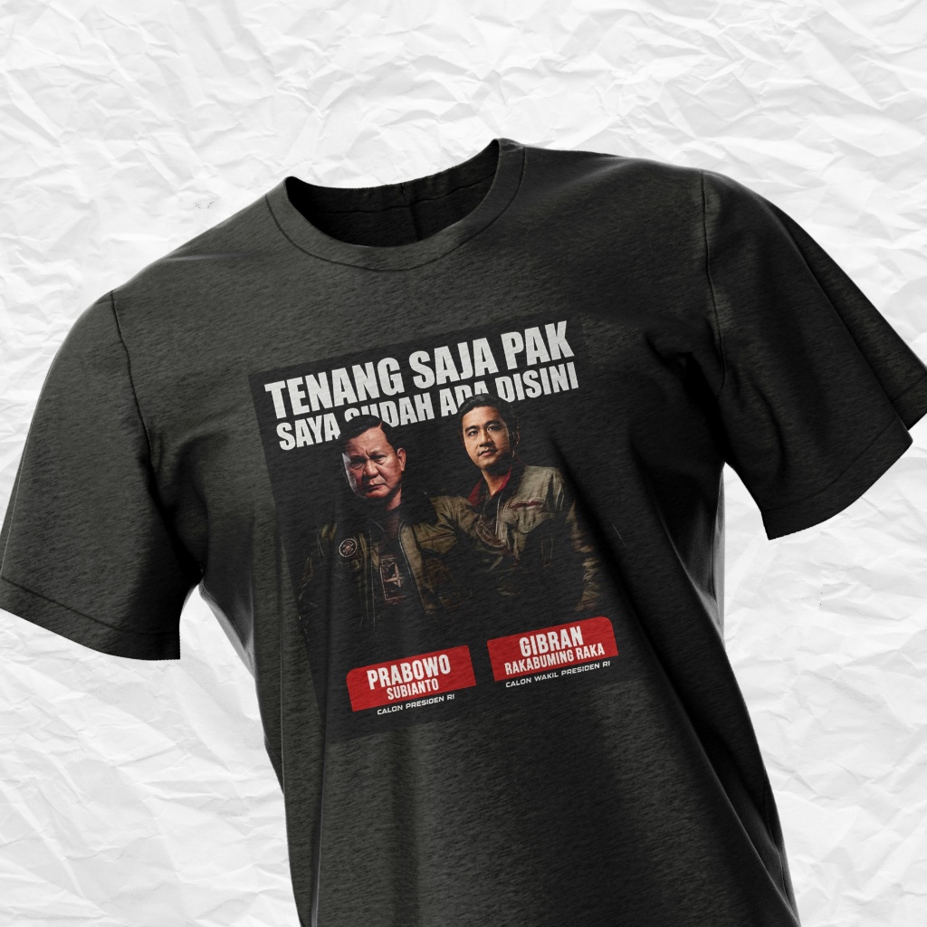 Jual Kaos Prabowo Gibran Capres Cawapres 2024 Tenang Saja Pak Saya Sudah Ada Disini | Shopee ...