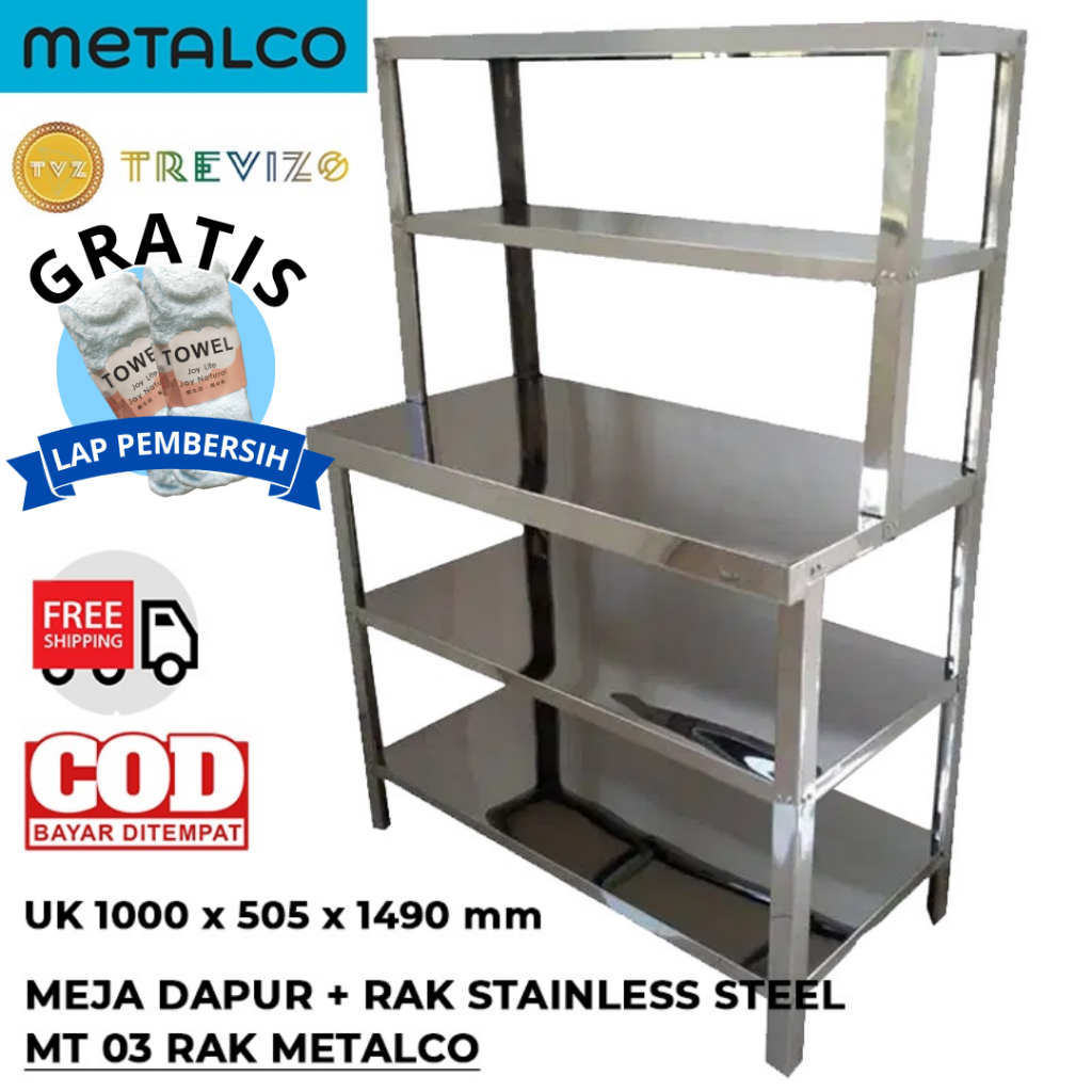 Jual Meja Kompor Dengan Rak Stainless Meja Dapur Meja Stainless Dapur Minimalis Kitchen Set