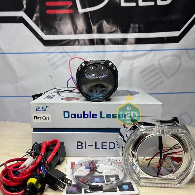 Jual Paket Komplit Biled Aes Turbo Double Laser 2.5 Inch Original Aes ...