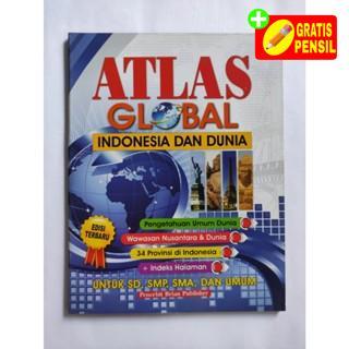 Jual Buku Atlas Global 34 Provinsi Indonesia Dan Dunia ORIGINAL Brian Publisher | Shopee Indonesia