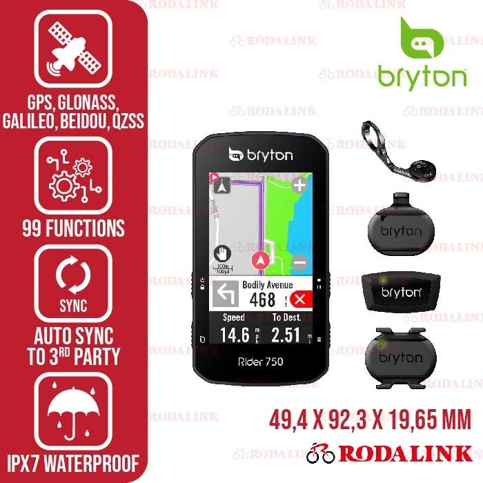 Jual Bryton Bike Computer Sepeda Rider 750 with Heart Rate Cadence ...
