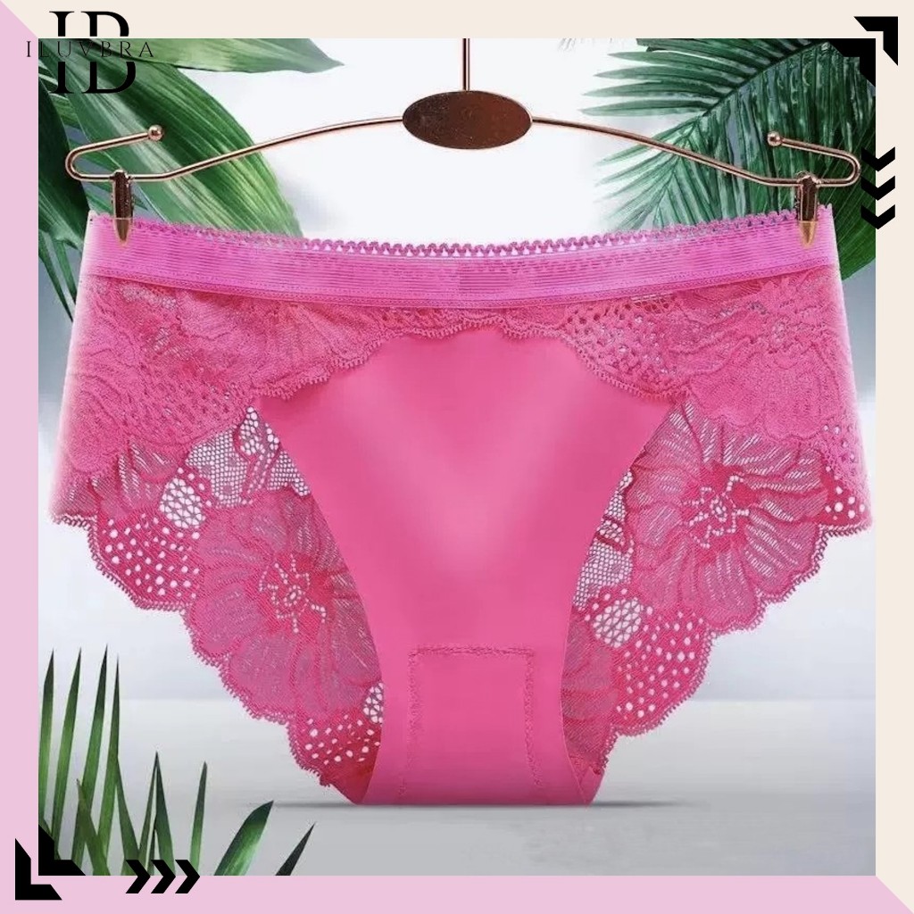 Jual •ILUVBRA•CD453 CD Wanita Celana Dalam Wanita Seamless Motif Bunga ...