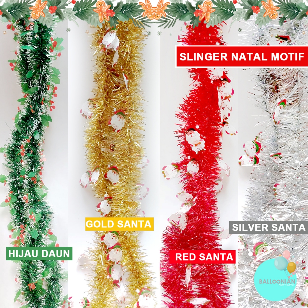 Jual Slinger Natal Motif/Slinger Christmas/Hiasan Natal/Dekorasi Xmas ...