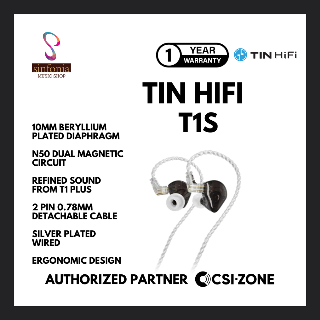 Jual Tin HIFI T1S Beryllium Plated Diaphragm In Ear Earphone | Shopee Indonesia