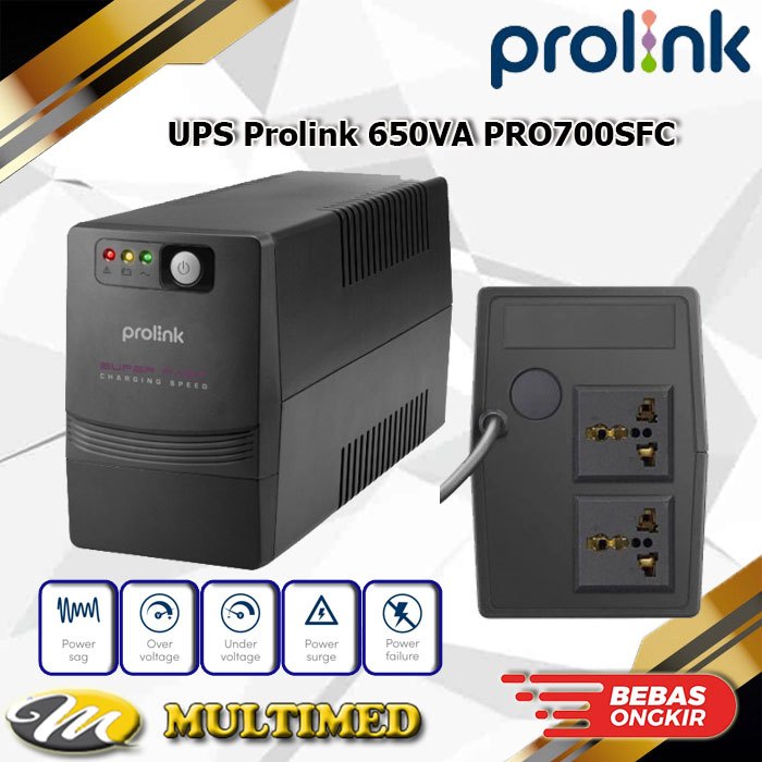 Jual UPS Prolink 650VA PRO700SFC Super Fast Charging | Shopee Indonesia