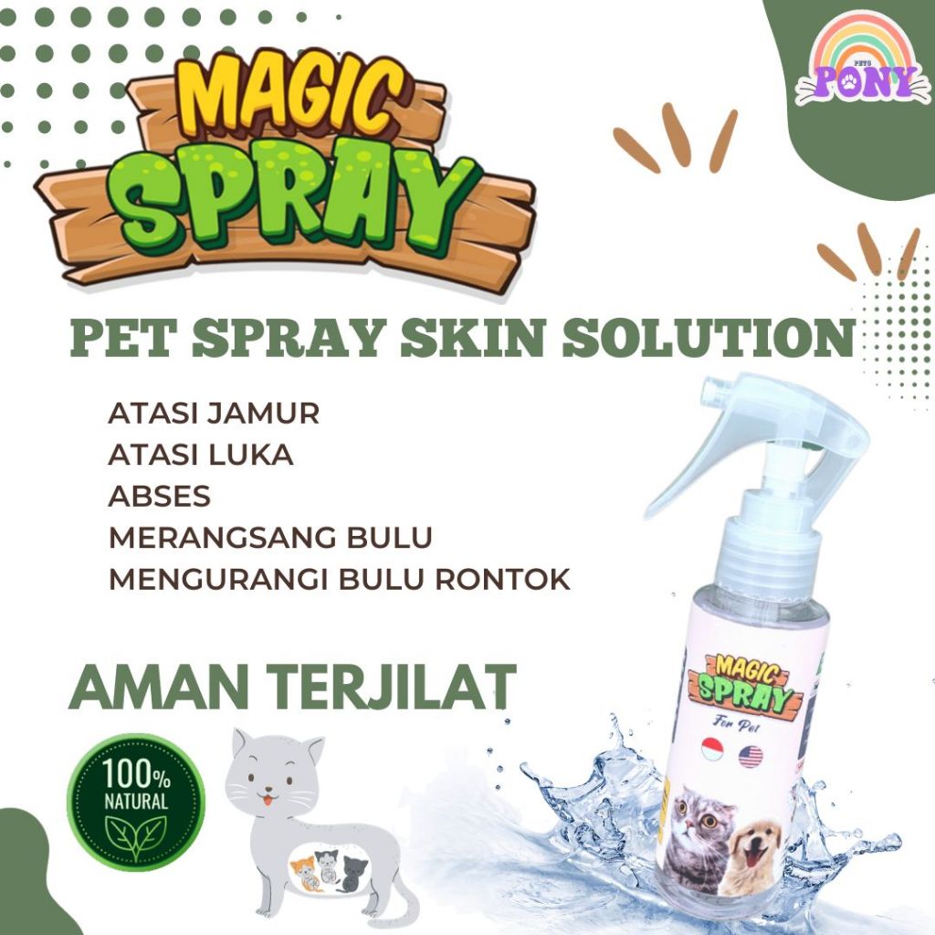 Jual Magic Spray for Pet 3 HARI Atasi Masalah Kulit Kucing Bulu Rontok ...