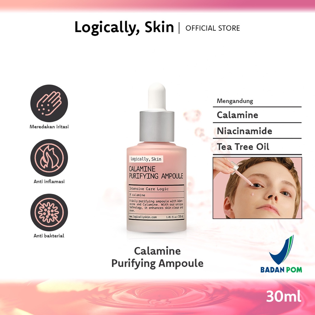 Jual Logically, Skin Calamine Purifying Serum - Serum Jerawat, Peeling | Shopee Indonesia