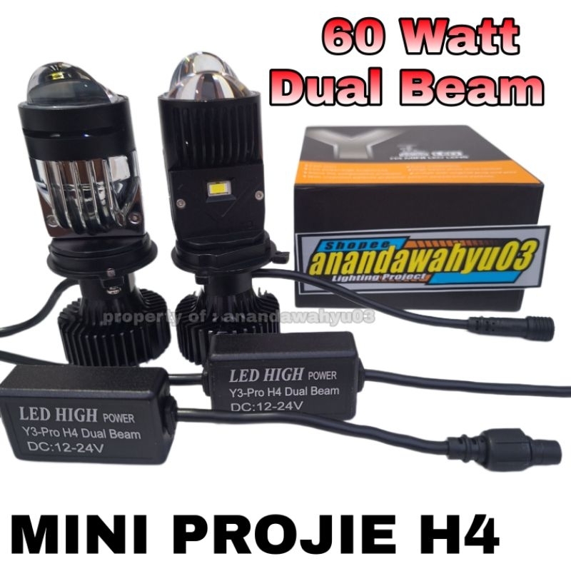Jual Mini Projector Projie H4 Y3 Pro Y3Pro 12 Volt 24 Volt Generasi Y7D ...