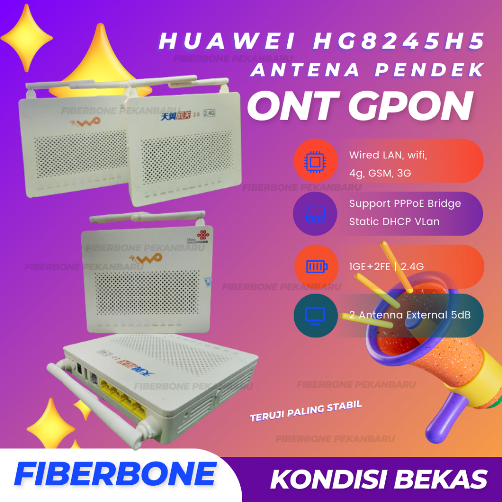Jual HUAWEI HG8245H5 ONT GPON BISA DIRUBAH EPON XPON | Shopee Indonesia