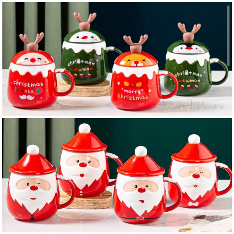 Jual Mug Gelas Keramik Christmas Santa Claus Kado Natal Merry Christmas ...