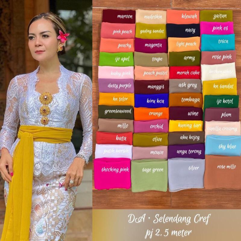 Jual selendang sifon/selendang polos | Shopee Indonesia