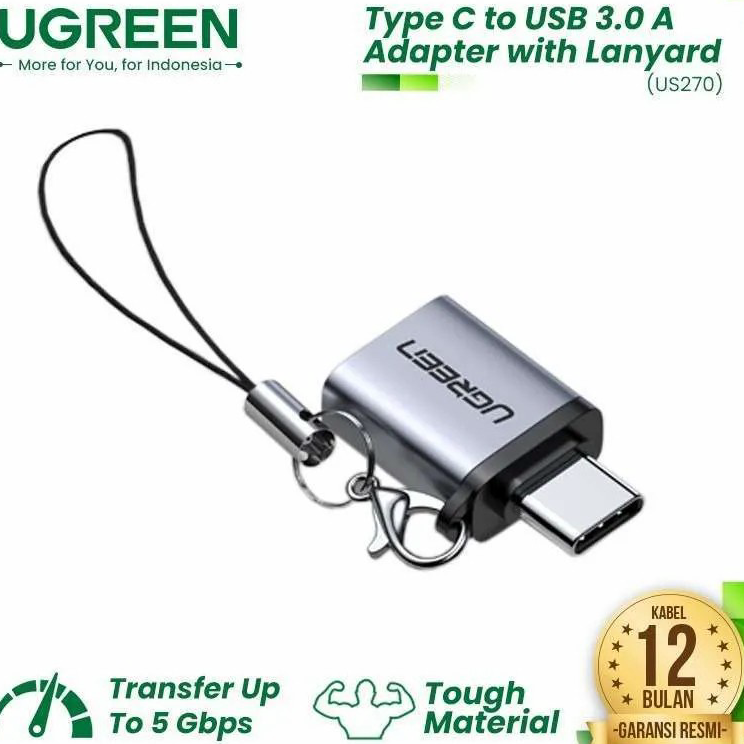 Jual Jual UGREEN 30701 Adaptor OTG HP Type C Male to USB Female Adaptor ...