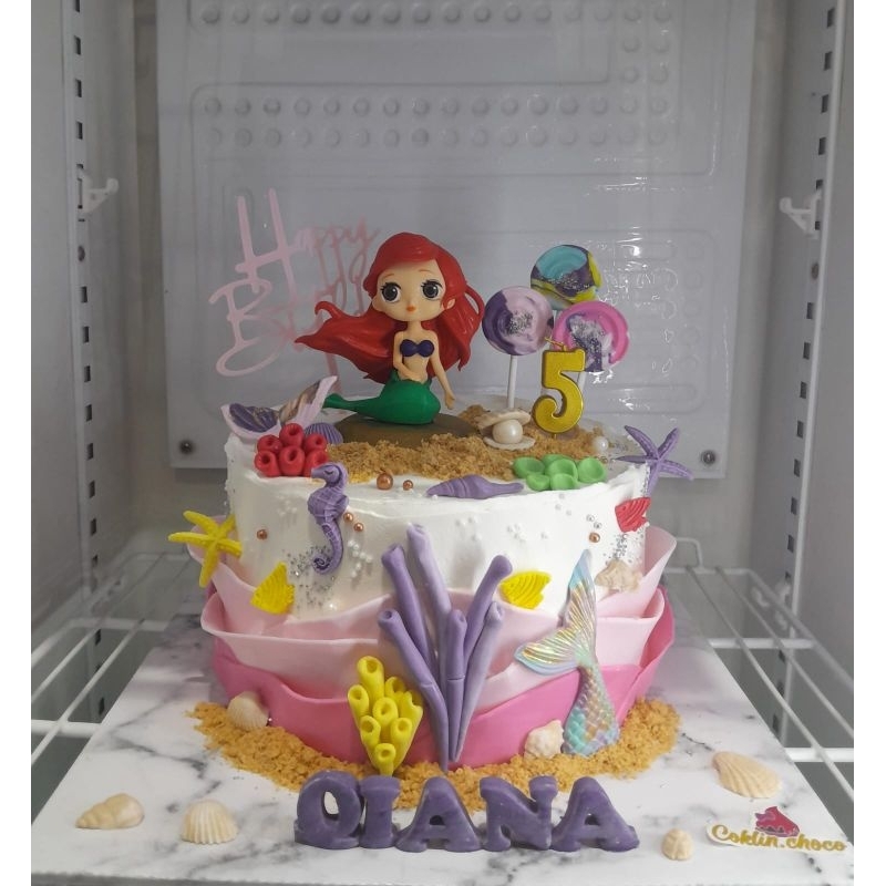 Jual Cake Birthday Mermaid kue ultah Duyung / KUE ULANG TAHUN ARIEL ...