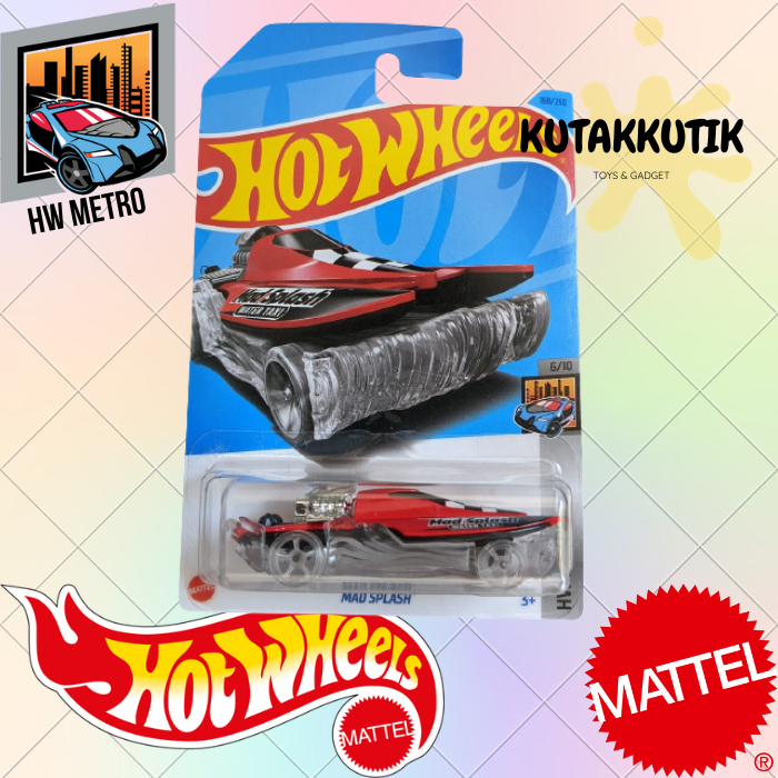Jual Hot Wheels Mobil Mad Splash Water Taxi Merah Lot P 2023 HW Metro ...
