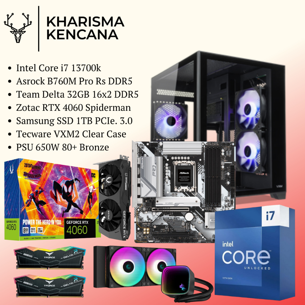 Jual PAKET PC GAMING CORE i7 13700K RTX4060 32GB DDR5 1TB SSD | Shopee ...