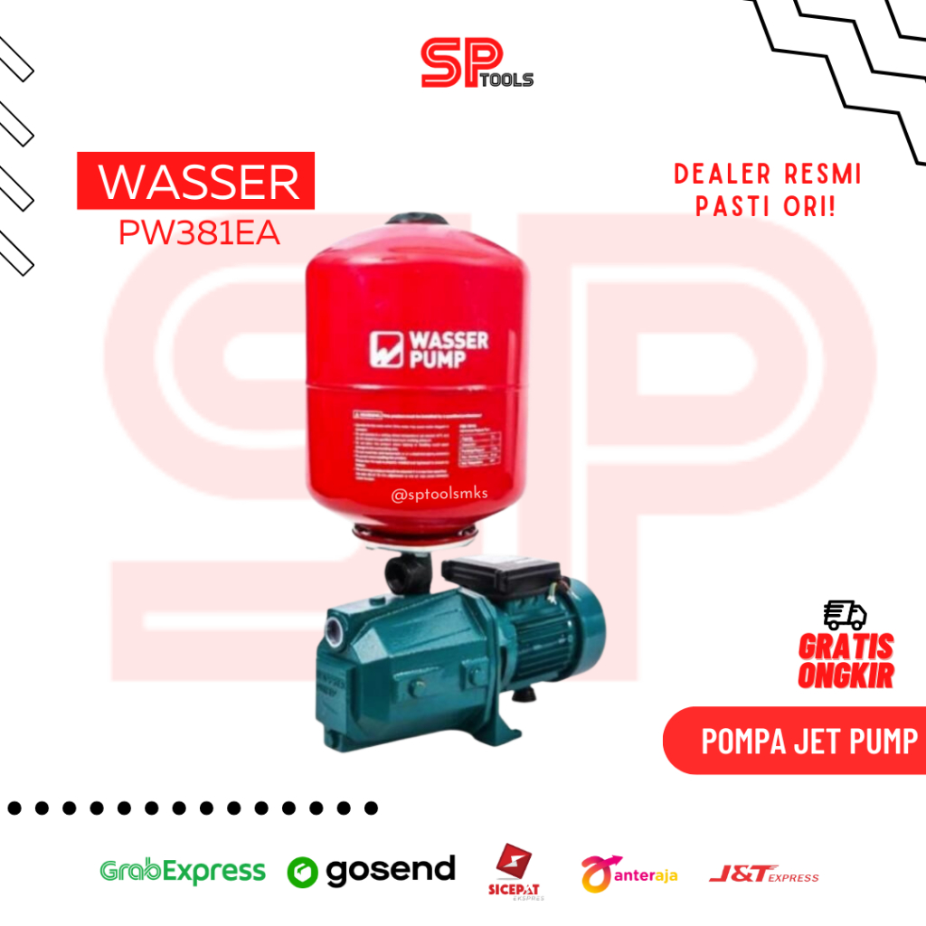 Jual POMPA AIR JET PUMP OTOMATIS AUTOMATIC WASSER PW381EA + TABUNG ...