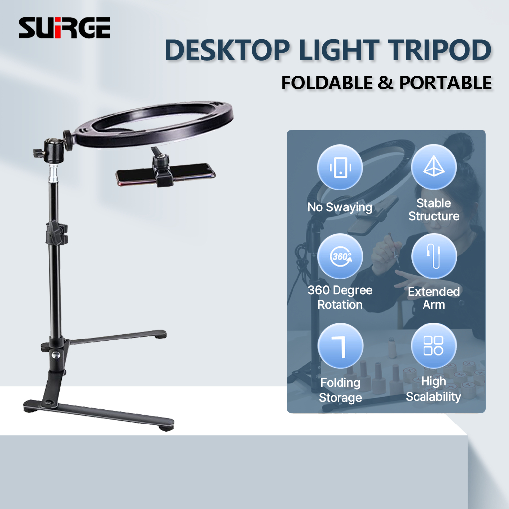 Jual SUIRGE Overhead Bracket Desktop Light Stands Kamera HP Flat Lay ...