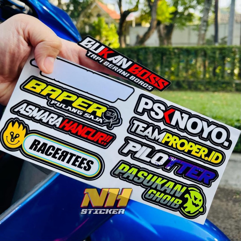 Jual Stiker Motor Sticker Racing Pack Sponsor | Shopee Indonesia
