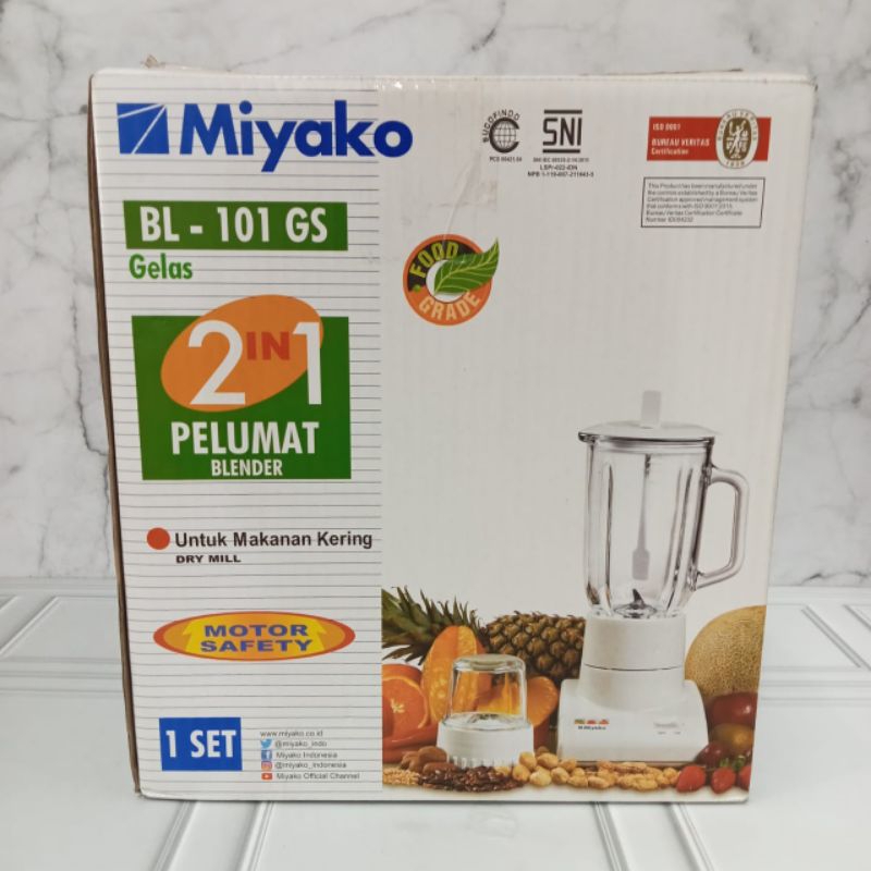Jual MIYAKO- BLENDER BL 101 GS 1LITER 2 IN1 | Shopee Indonesia