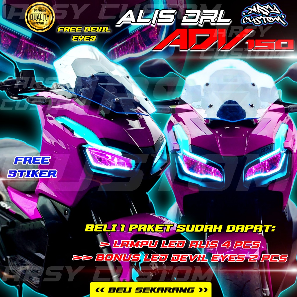 Jual Lampu Alis Motor ADV 150 160 New 2019 2020 2021 2022 2023 Bonus Devil Eyes Lampu Alis ADV ...