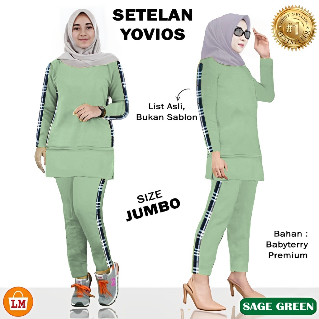 Jual LPM 18766 Setelan Pakaian Olahraga Senam Training Wanita SET ...