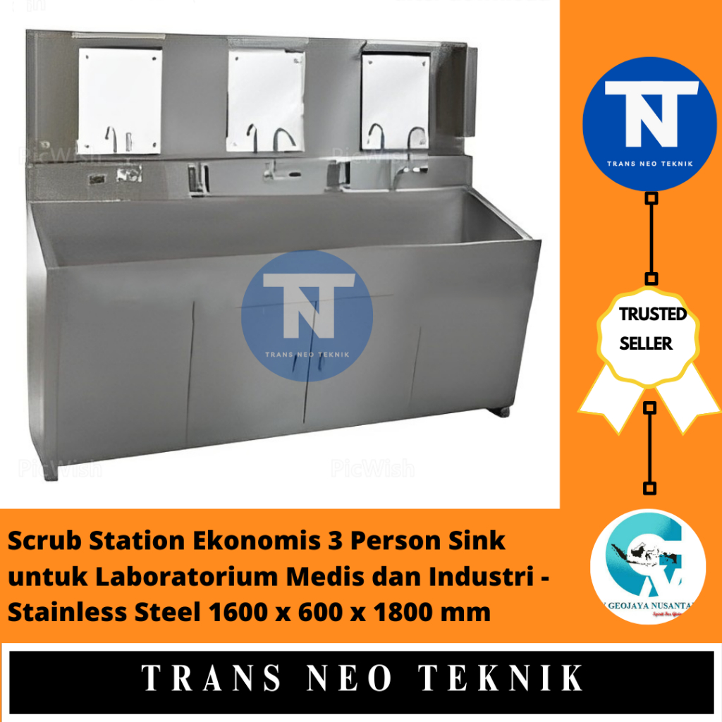 Jual Scrub Station Ekonomis 3 Person Sink untuk Laboratorium Medis dan ...
