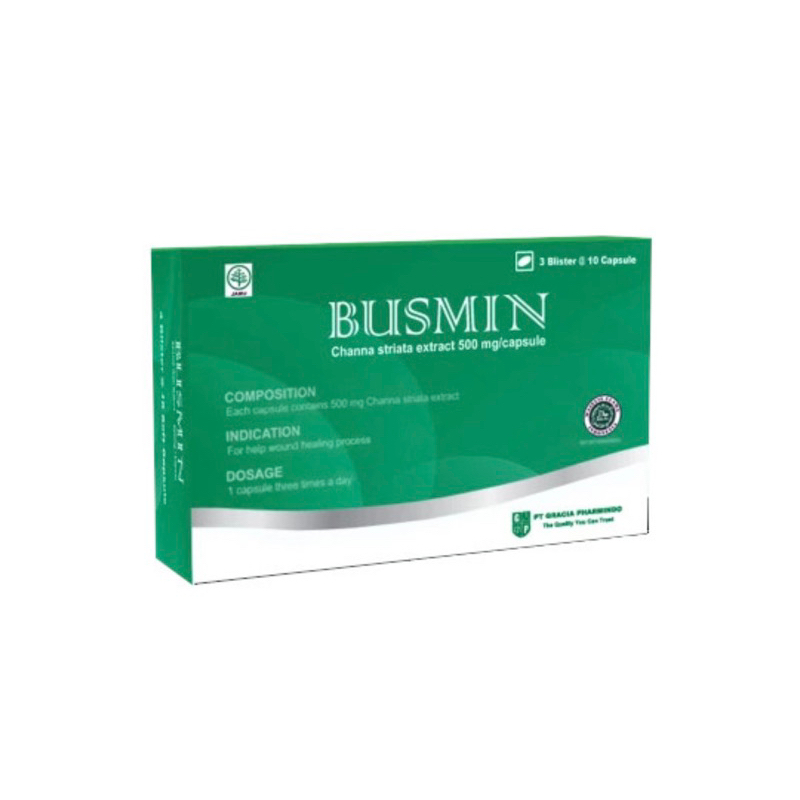Jual Busmin box 30 tablet ( mempercepat penyembuhan luka operasi ) | Shopee Indonesia