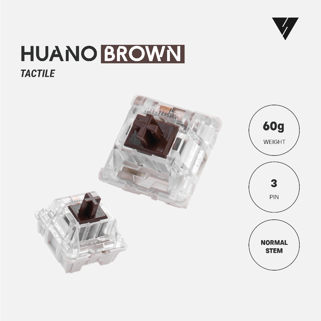 Jual VortexSeries Huano Brown (Tactile 3-Pins Switch) | Shopee Indonesia
