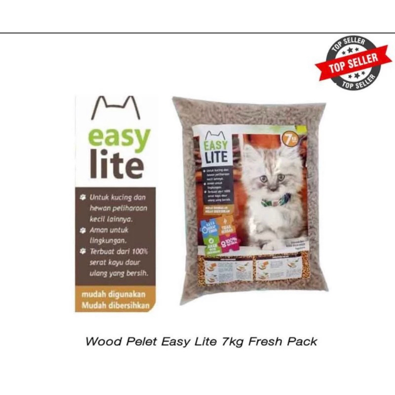 Jual Easy Lite Wood Pellet Cat Litter 7 liter | Shopee Indonesia