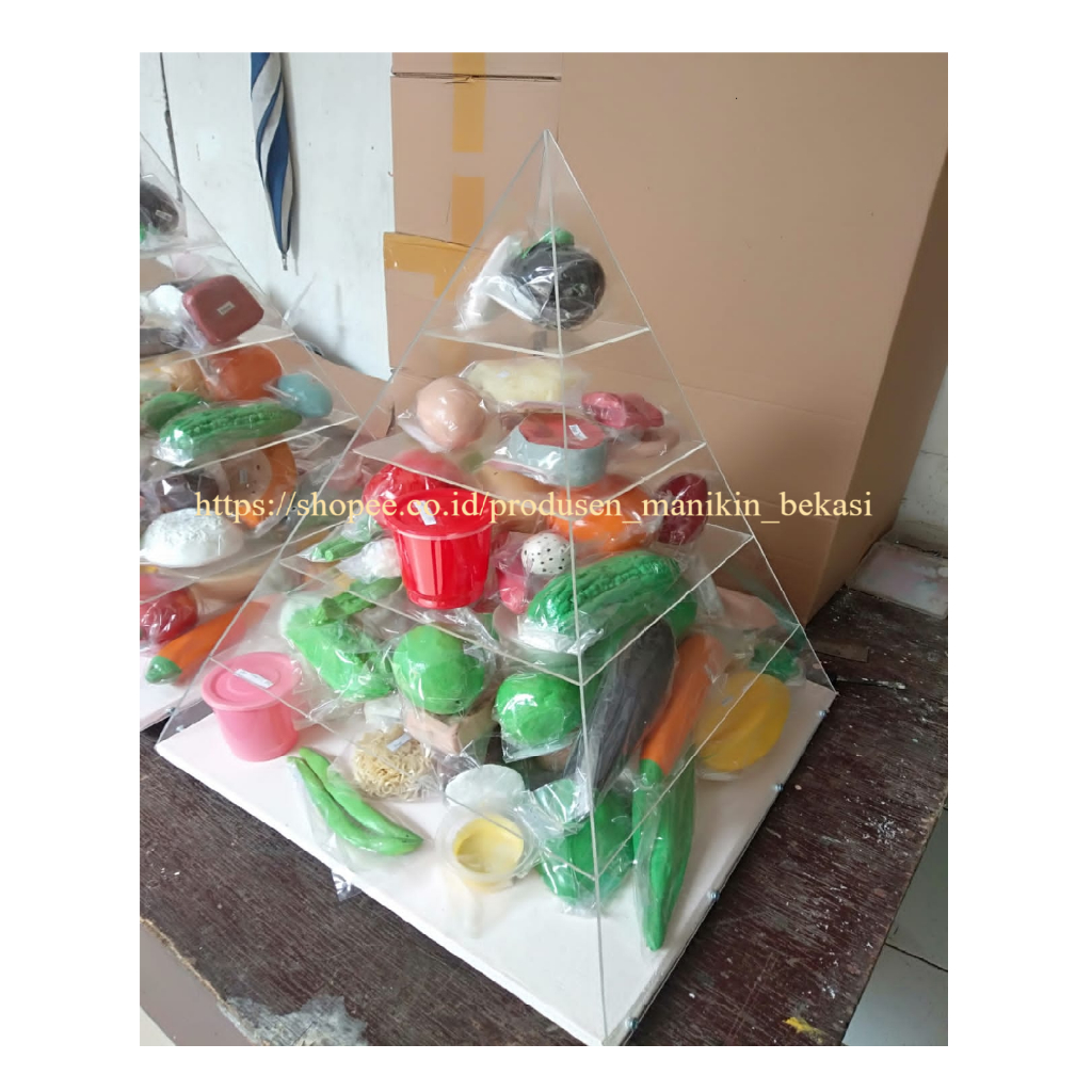 Jual PIRAMIDA FOOD MODEL 50 ITEM / FOOD MODEL PIRAMIDA / 4 SEHAT 5 ...