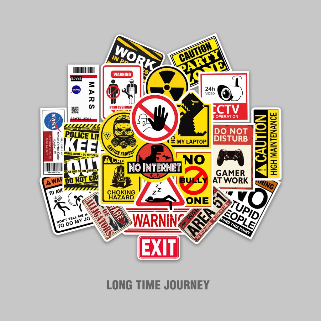 Jual Stiker Sticker 23pcs Warning untuk case laptop tumbler helm motor | Shopee Indonesia