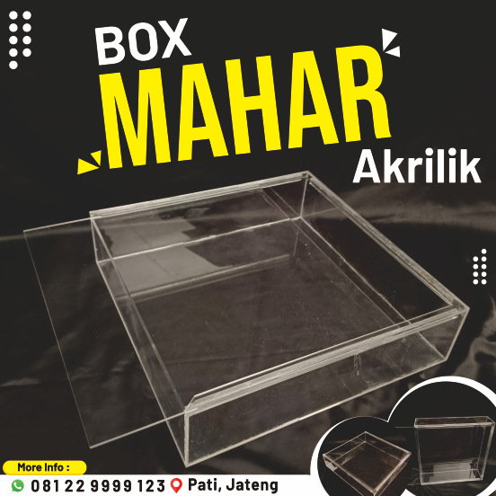 Jual Box mahar akrilik / mahar akrilik / kotak mahar akrilik / frame ...