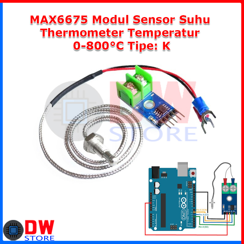 Jual MAX6675 K-Type Thermocouple High Temperature Sensor Suhu ...