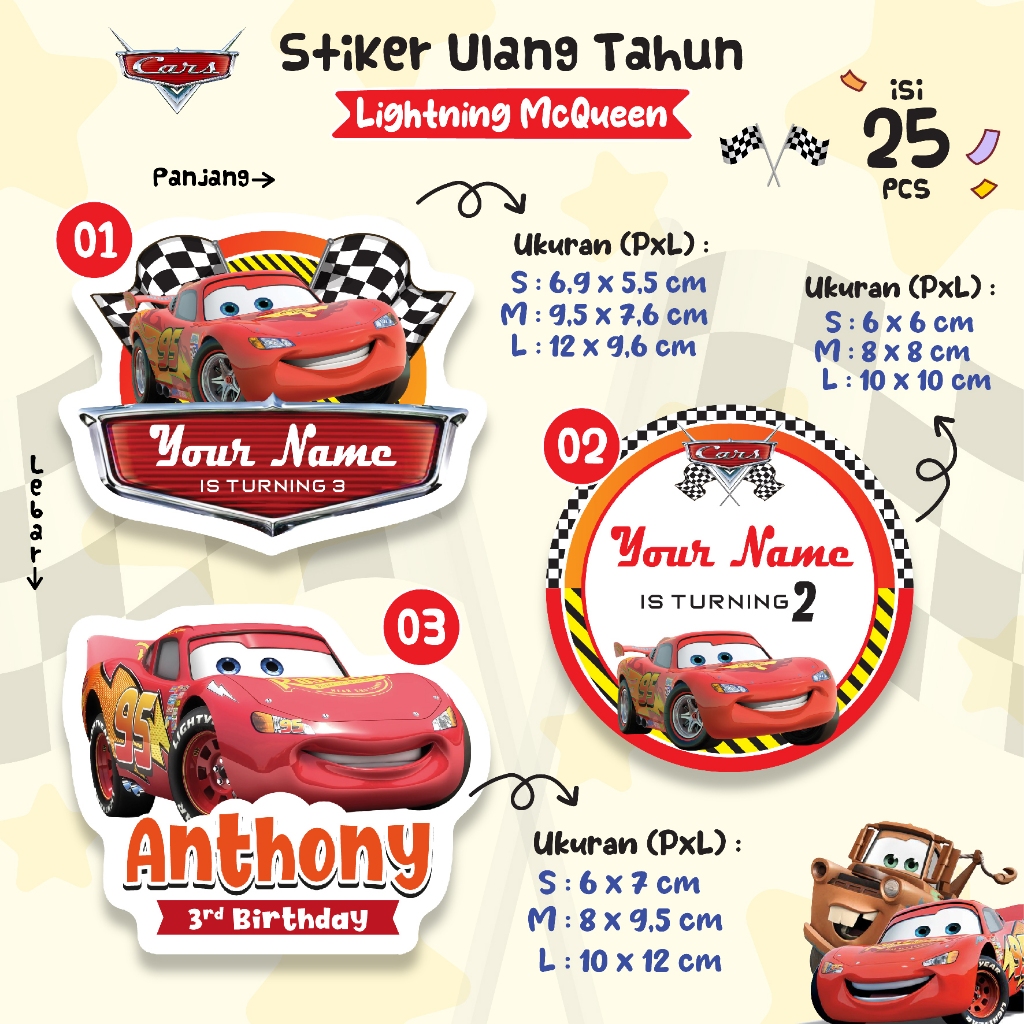 Jual STIKER LABEL ULANG TAHUN CUSTOM / BIRTHDAY STICKER CUSTOM (ISI ...