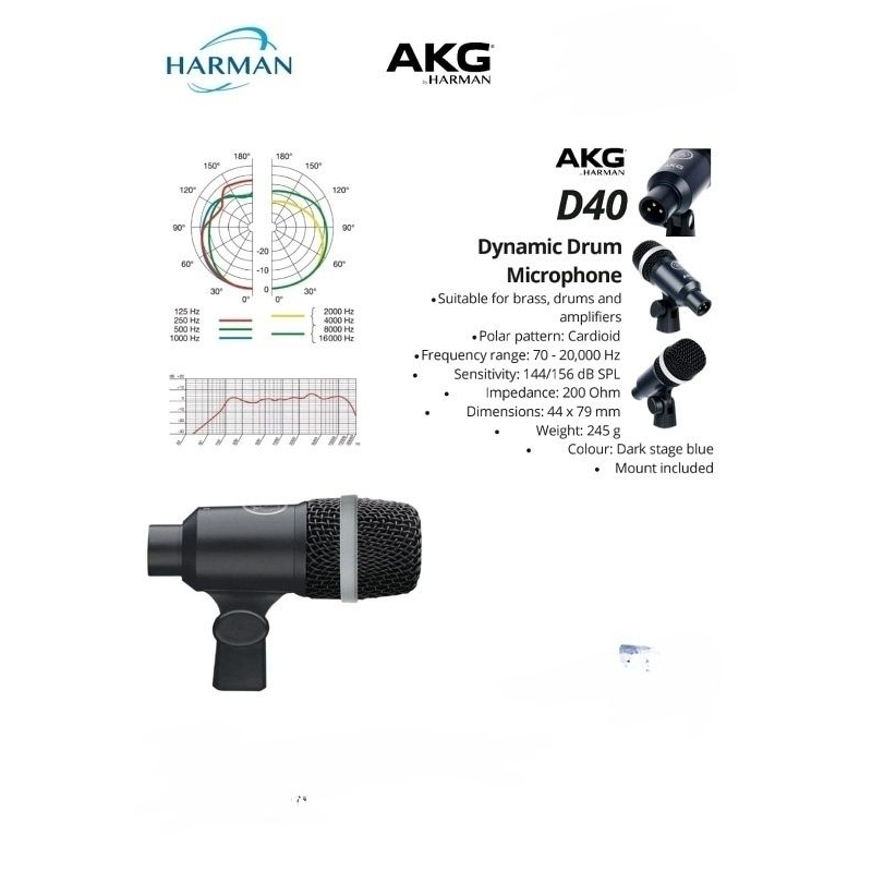Jual AKG D40 Professional dynamic instrument microphone | Shopee Indonesia