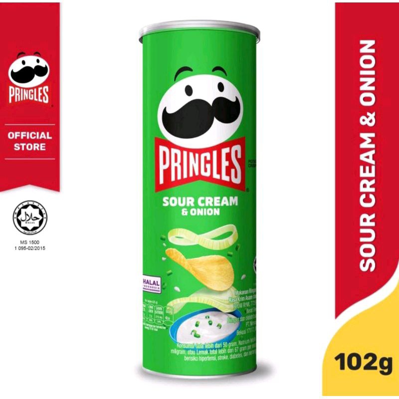 Jual Pringles Original 102 Gram|Pringles Sour Cream & Onion | Keripik ...